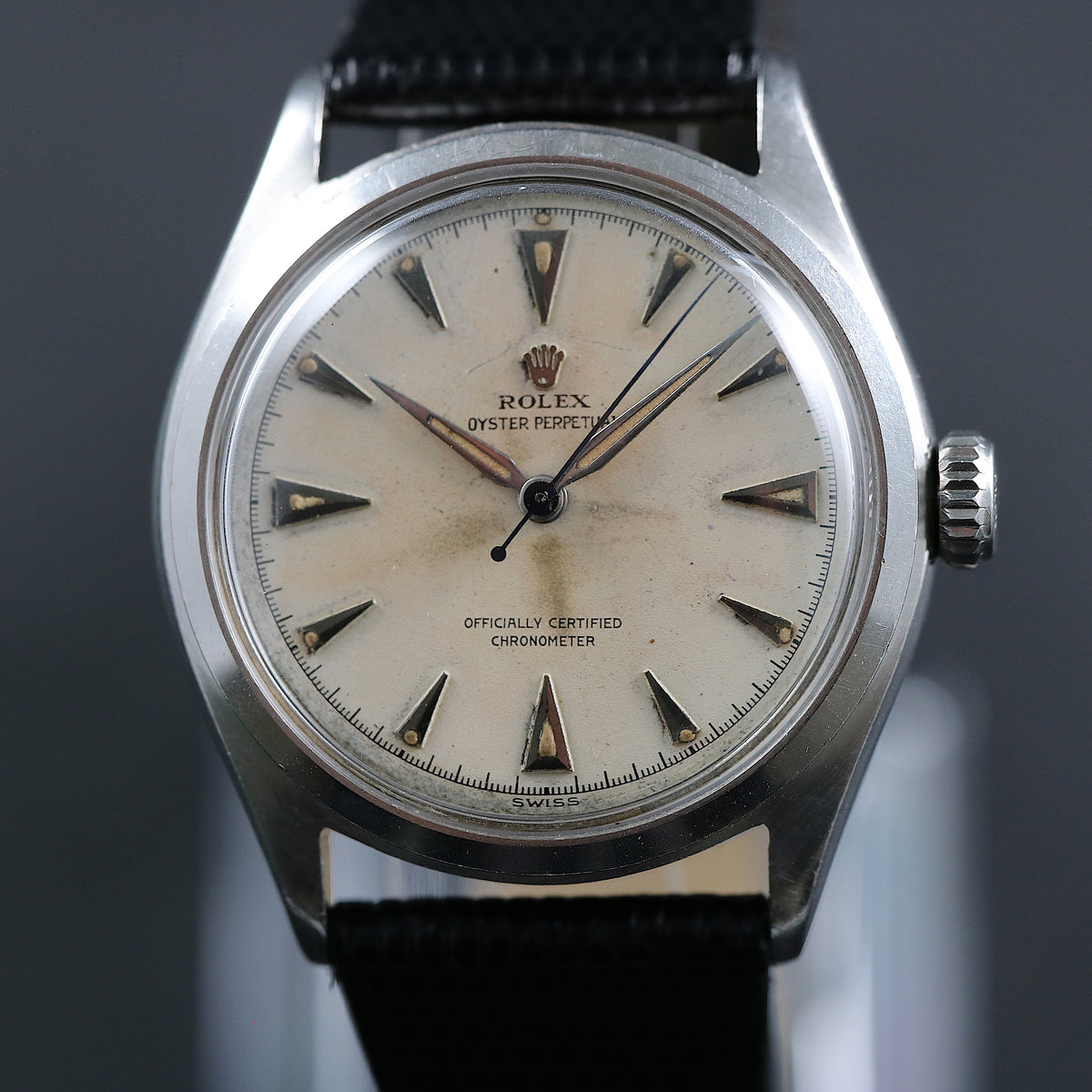 Rolex Oyster Perpetual Ref 6106 in SS bubble back with caliber A260 fr ...