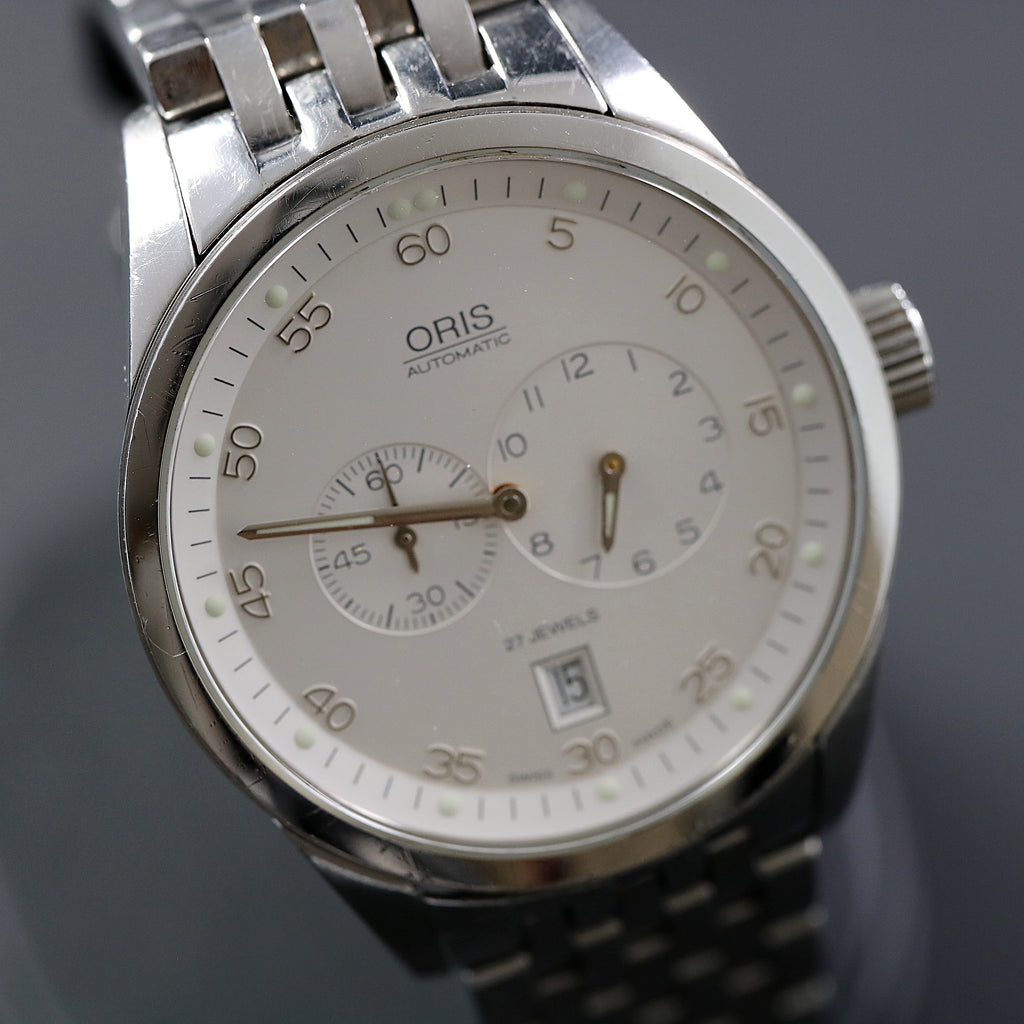Oris XXL 7530 regulator Automatic with cal 649 in SS – Laurent Fine Watches